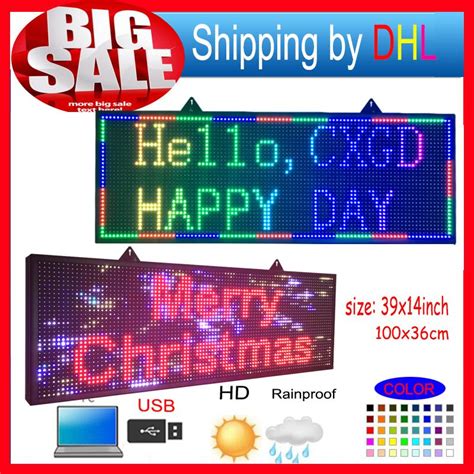 FULL COLOR RGB Programmable Led Signs P10 Smd Outdoor Led Scrolling Message Display High