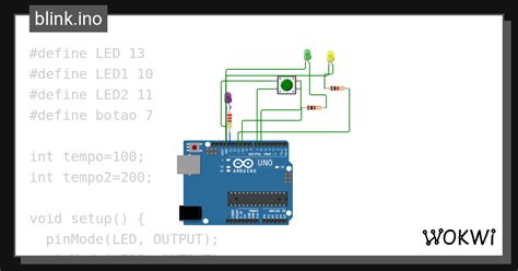 Pisca Led Com Botao Wokwi Esp32 Stm32 Arduino Simulator