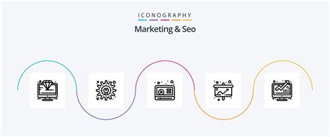Marketing And Seo Line 5 Icon Pack Including Marketing Statistic