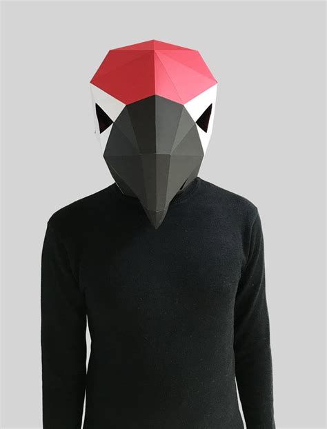 Guacamaya Mask Template Paper Mask Bird Mask Papercraft Etsy Parrot