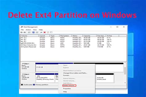 How To Delete Ext4 Partition On Windows Follow This Tutorial