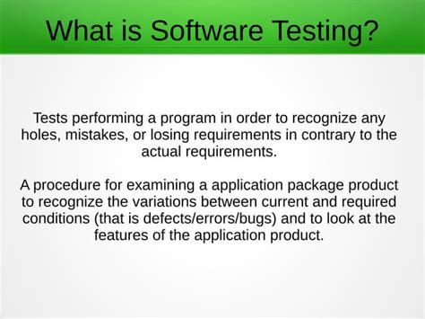 software testing ppt ppt