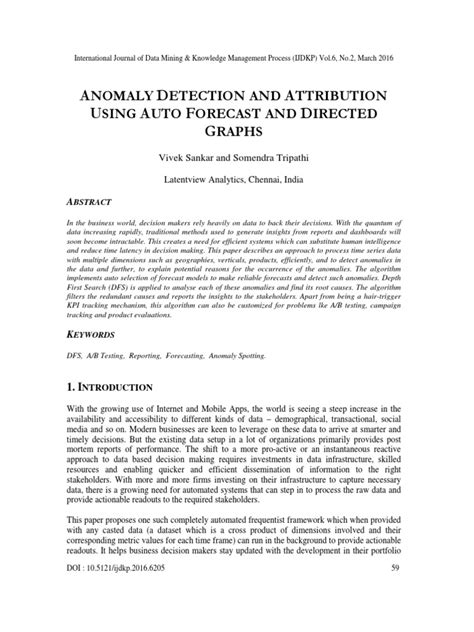 Pdf Anomaly Detection And Attribution Using Auto Forecast And