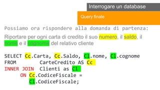 Linguaggio SQL Join Tra Tabelle PPT