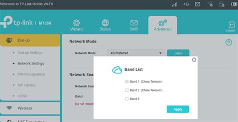 How To Select 4G Band Manually Via Web Interface On TP Link Mobile Wi Fi Devices