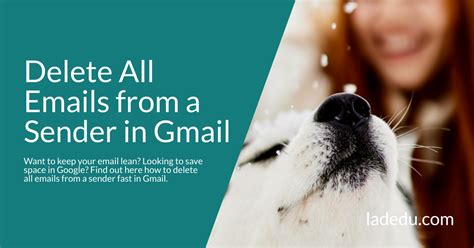 how to delete all emails from a sender in gmail la de du