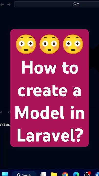 ⚡how to create a model in laravel⚡ shorts youtubeshorts laravel