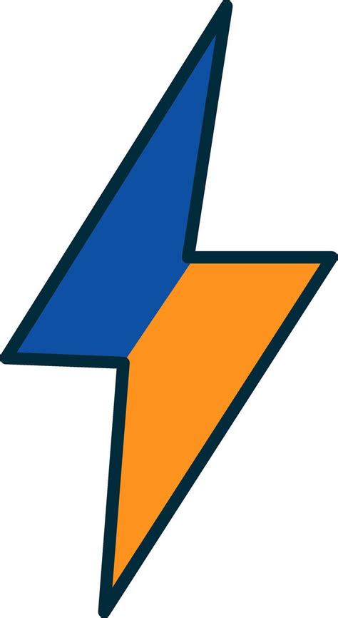 Thunder Line Filled Two Colors Icon 37164420 Vector Art At Vecteezy