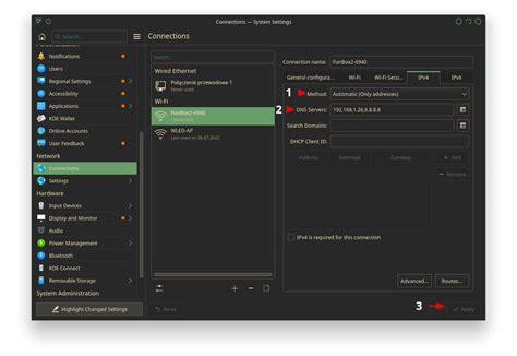 KDE Newbie DNS In Network Config Network Manjaro Linux Forum