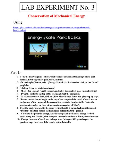 Lab Experiment No 3 Pdf Mass Kinetic Energy