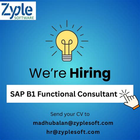 Sap Sapb1 Sapconsultant Functional Sapb1functional Zyple