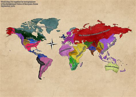 First Draft Of A Map For My Eldritch Alternate History Setting