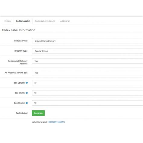 Opencart Fedex Labels Opencart Module Oc 2 X 3 X