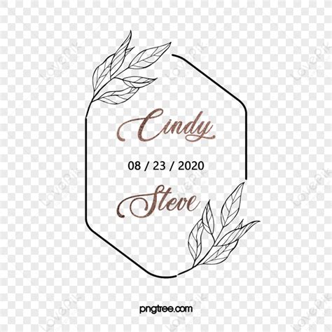 우아한 결혼식 로고 일러스트 및 경계장식디자인 Png 일러스트 무료 다운로드 Lovepik