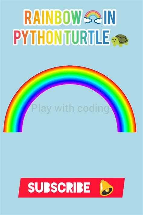 Make Rainbow 🌈 In Python Turtle Amazing 🔥 Graphics Python Pythonturtle Programming Youtube