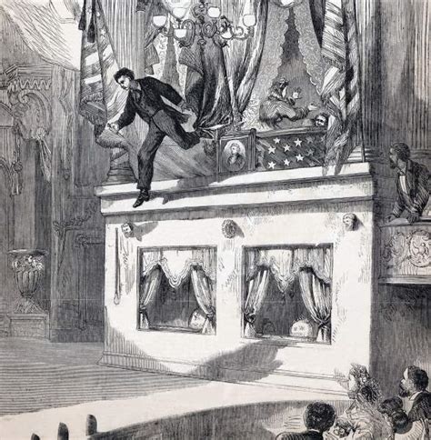 John Wilkes Booth Leaping To The Stage Fords Theater Washington Dc