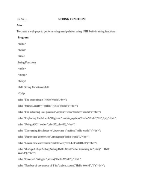 Strings And Arrays Pdf
