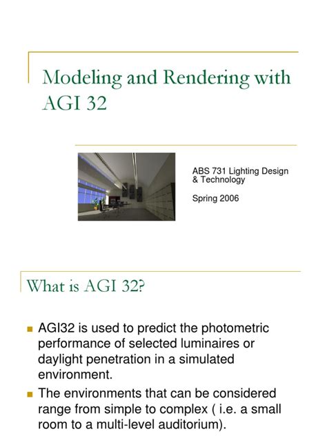 Modeling And Rendering With Agi 32 Pdf Rendering Computer Graphics Exposure Photography