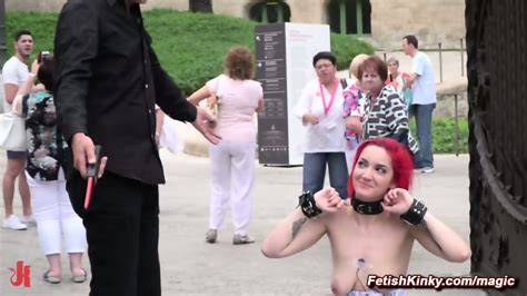 Margout Darko Experiences Public Humiliation And Punishment In Barcelona With Bdsm Group Sex