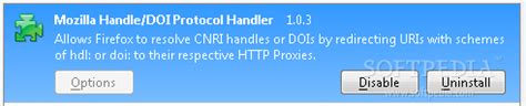 Mozilla Handle DOI Protocol Handler Download Screenshots