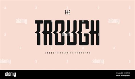 Creative Bold Font Condensed Pierced Through Alphabet Rounded And