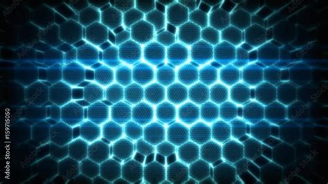 Futuristic Abstract Hexagon Pattern Animated Background Stock Video Adobe Stock