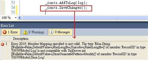賀瑞斯機器兵 mvc專案中常見的entity framework 資料庫欄位型態設定錯誤 column type error 與更正方式