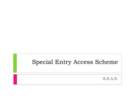 Special Equity Access Schemes Ppt