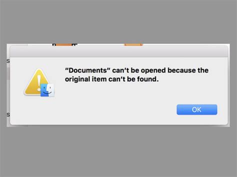 The Operation Cant Be Completed Because The Original Item For Documents Cant Be Found