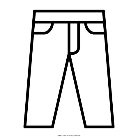 Pants Coloring Jeans Clipart Clip Kleurplaten Gratis Kleurplaat Van Een