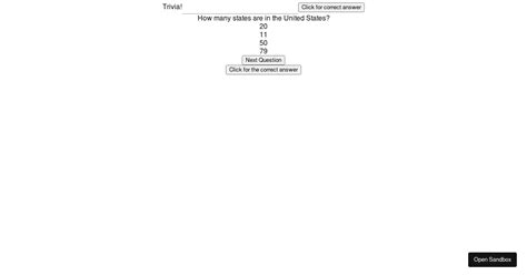 Trivia Codesandbox