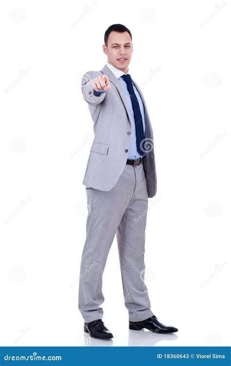 Business Man Pointing To The Camera Stock Image Image Of Look Isolated