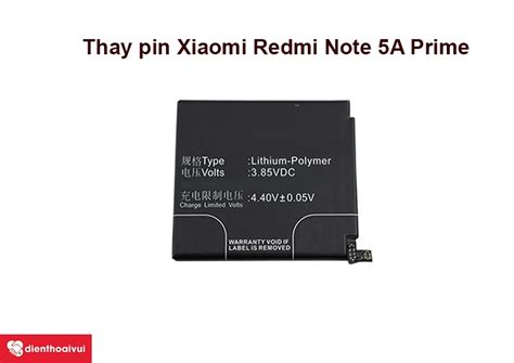 Thay pin Xiaomi Redmi Note 5A Prime Chính hãng Lấy Ngay Bảng giá