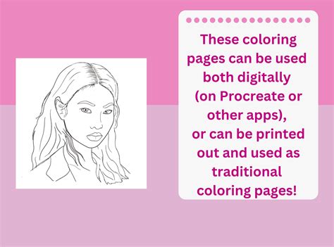 Women Procreate Coloring Pages Procreate Coloring Page Procreate