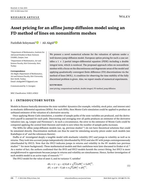 Asset Pricing For An Affine Jump Diffusion Model Using An Fd Method Of Lines On Nonuniform