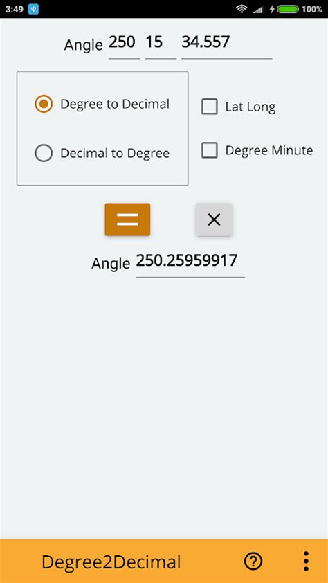 Android 용 Degree And Decimal Converter Apk 다운로드