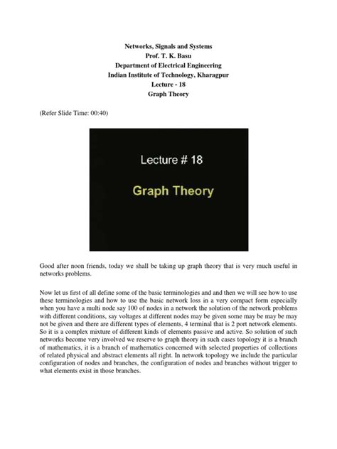 lec18 pdf pdf matrix mathematics vertex graph theory