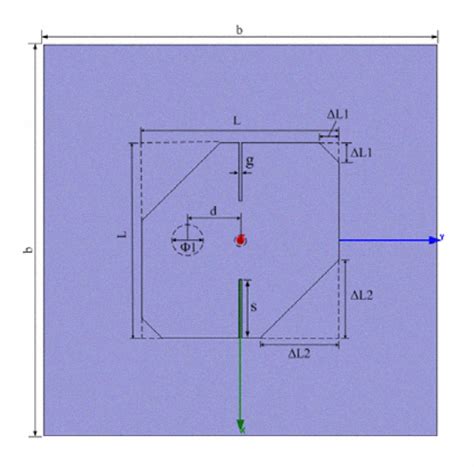 Figure 1 From A Wideband Circularly Polarized Microstrip Antenna With Capacitively Coupled Feed