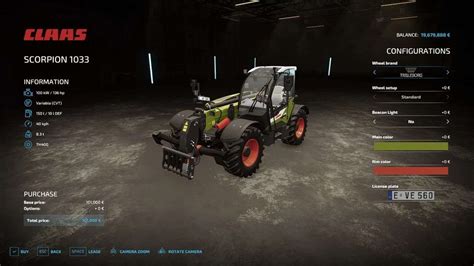 Claas Scorpion 1033 V14 Fs22 Mod Farming Simulator 22 Mod