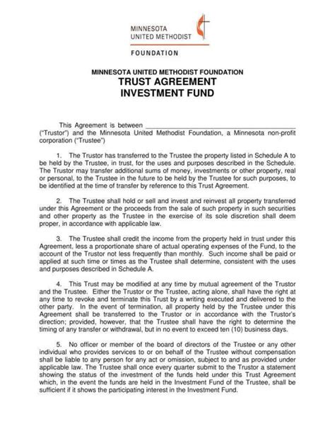 Fiduciary Agreement Template