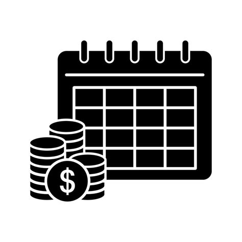 Payout Schedule Vector Icon Financial Calendar Sign Salary Date