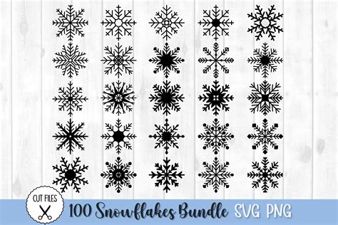 100 Snowflake Svg Bundle Snowflake Svg Snowflake Winter Etsy