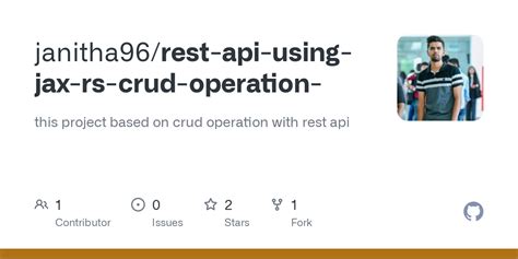 Github Janitha96rest Api Using Jax Rs Crud Operation This Project
