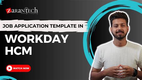 Job Application Template In Workday Hcm Zarantech Youtube