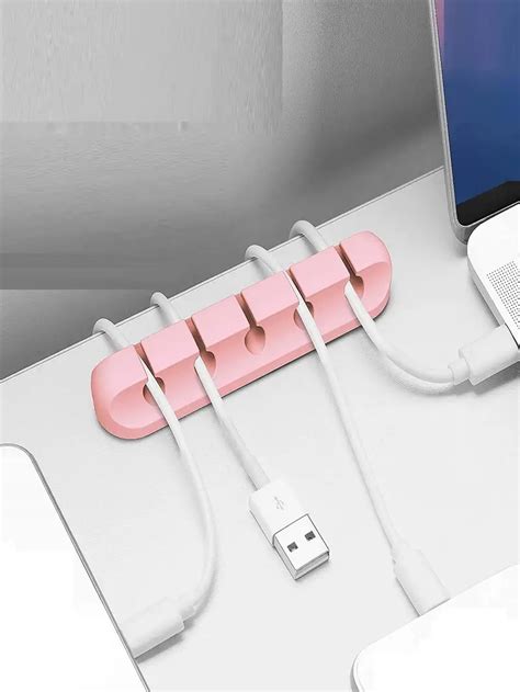 1팩 케이블 홀더 클립 Usb 충전 케이블전원 코드마우스 케이블데스크 Pc사무실 가정용 차량용 업그레 Temu