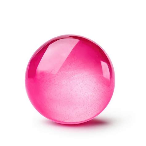 Premium Photo A Pink Glass Sphere With A Reflection Of The Light On It