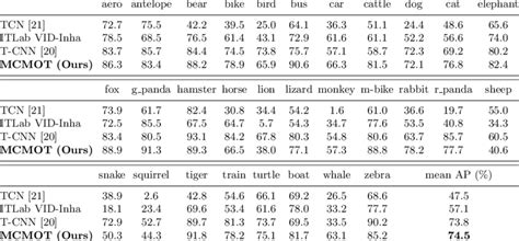 tracking performance comparison on the imagenet vid validation set