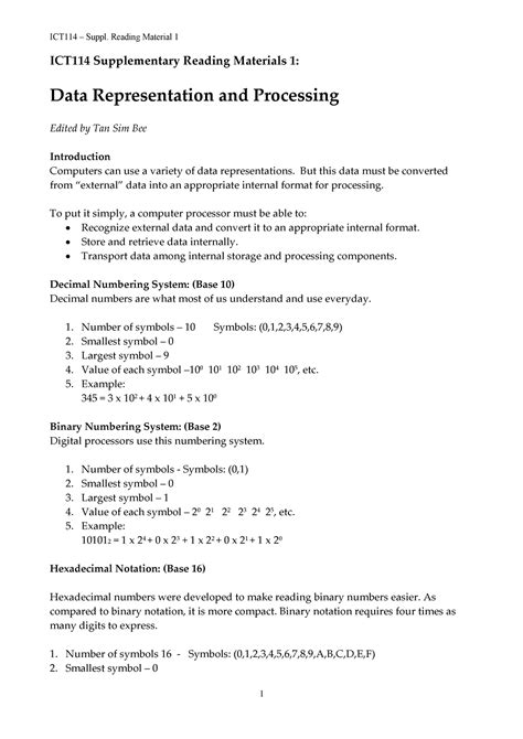 ict114 supp read 1 data rep ict114 supplementary reading materials 1