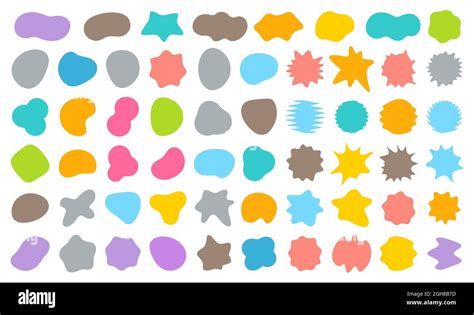 Bloobs Shape Collection Random Abstract Stains Color Bubble Silhouette Irregular Liquid Shape
