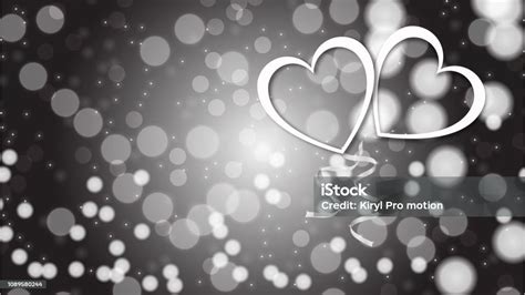 흰색은 빛나는 아름 다운 추상 질감 흑백 Bokeh 효과와 배경에서 해피 발렌타인의 날에 마음을 사랑 하 고 빛나는 빛 및 공간을 복사 벡터 일러스트 레이 션 0명에 대한